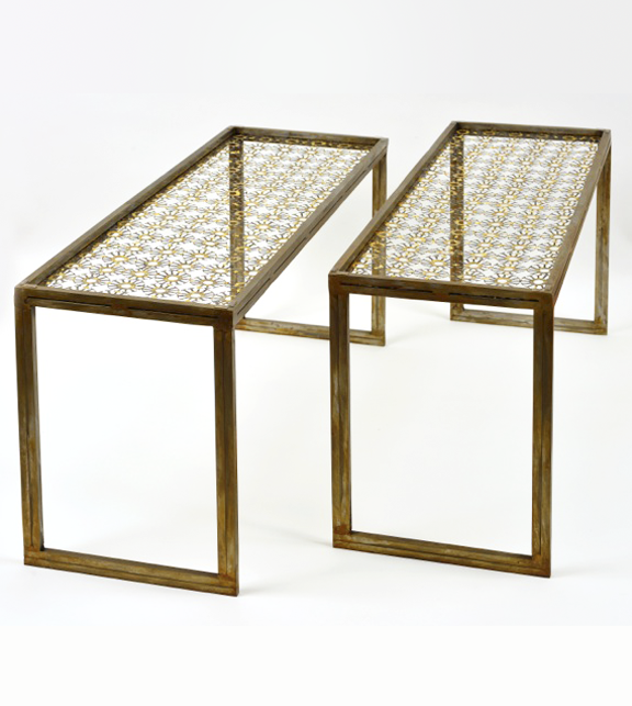 Marie Suri | Custom Metal Tables | Metal & Glass Tables