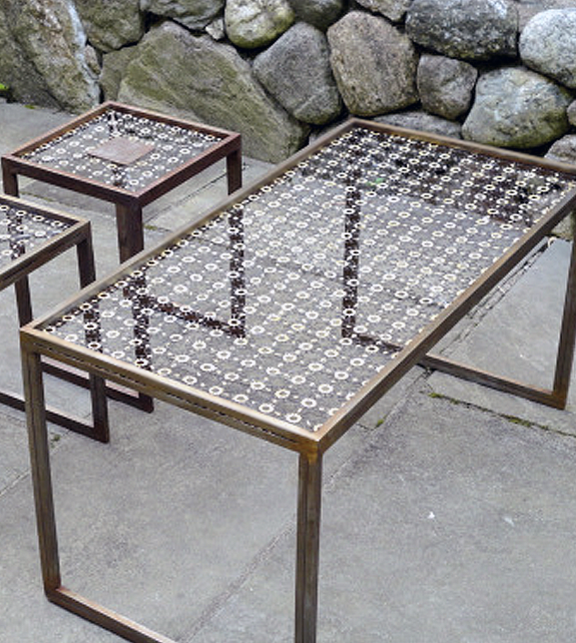 Marie Suri | Custom Metal Tables | Metal & Glass Tables